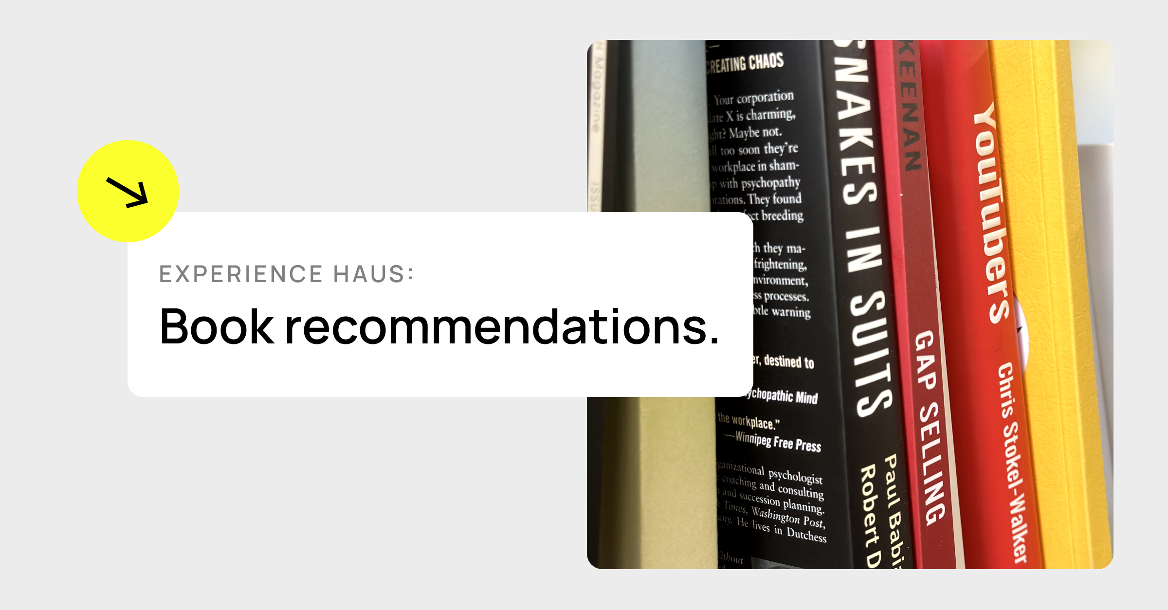Experience Haus: Book Recommendations - Experience Haus
